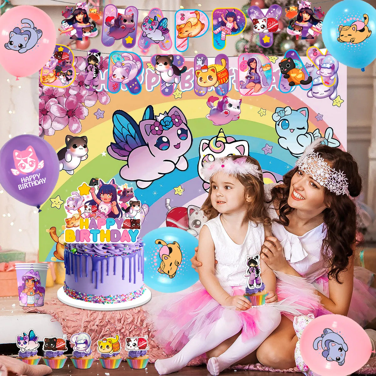 Aphmau Theme Birthday Party Supplies, 10-Persons Aphmau Party Decorati ...